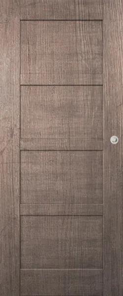 posuvné interiérové dveře do pouzdra PORTO plné, model 1 Průchozí rozměr: 70 x 197 cm, Orientace dveří: Levé dveře, Dekor: Bílá