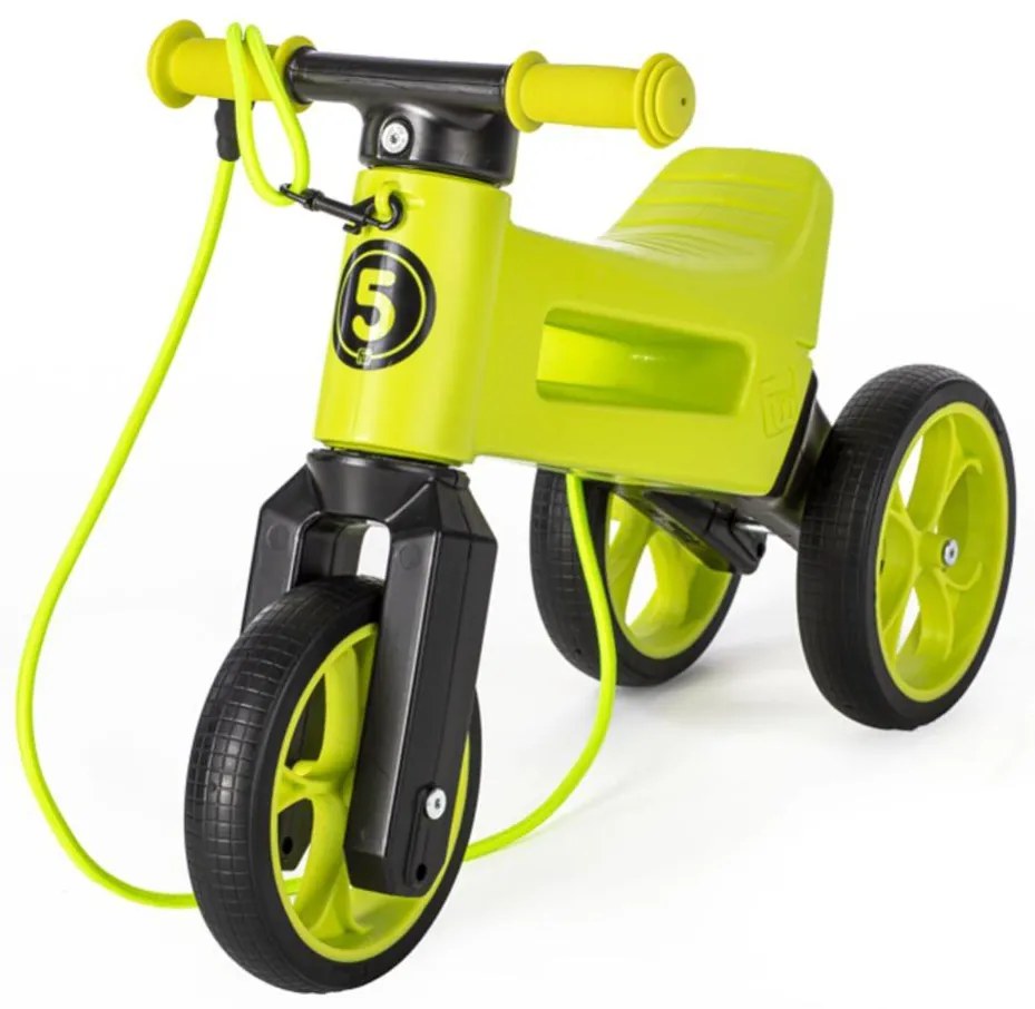 Odrážedlo FUNNY WHEELS Rider SuperSport zelené 2v1+popruh, výš. sedla 28/30cm nos. 25kg 18m+ v sáčku