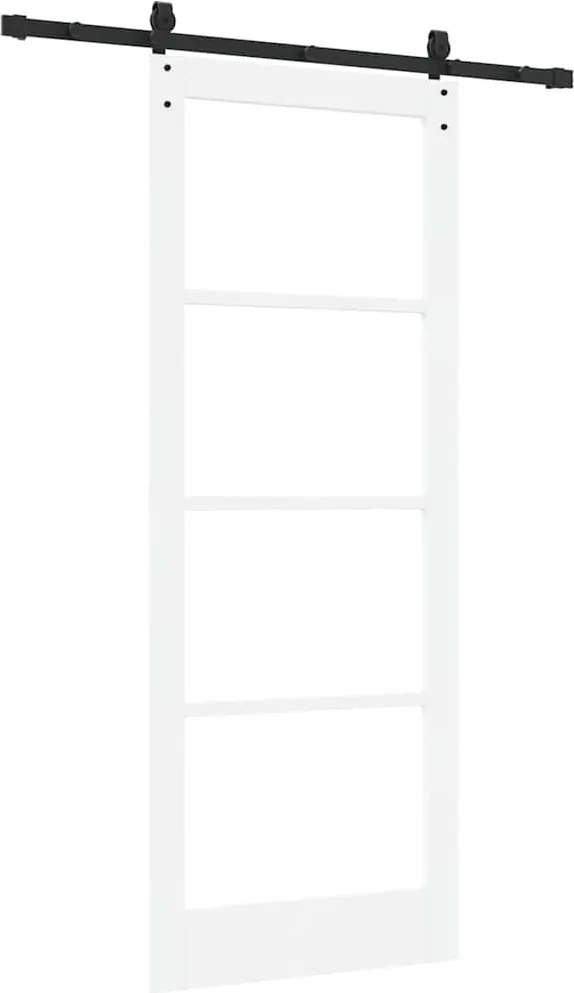 Posuvné dveře ORKDAL 83 x 211 cm Masivní borové dřevo a sklo 3332448