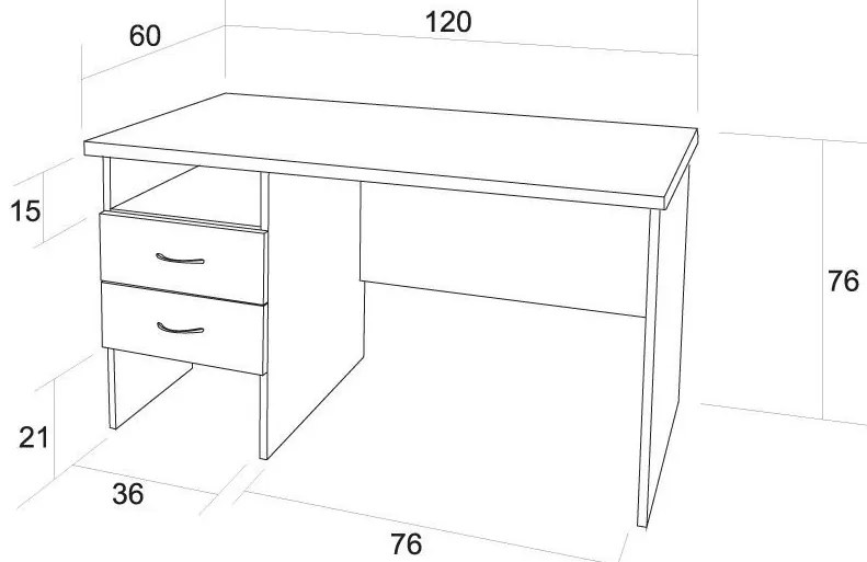 BRADOP Psací stůl NICK UNIVERZÁLNÍ C010
