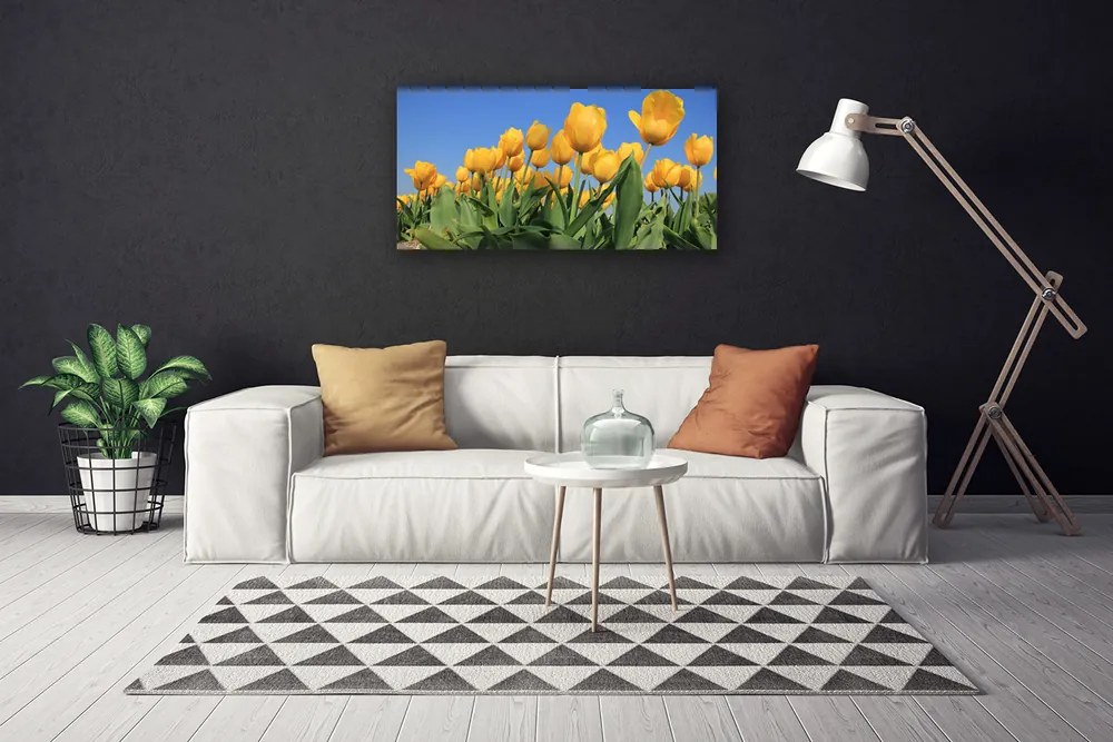 Obraz na plátně Tulipány Květiny Rostlina 100x50 cm