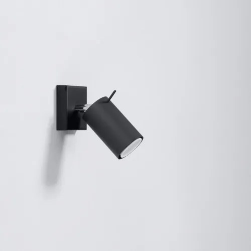 Nástěnné bodové svítidlo SOLLUX Ring GU10 1x40W bez zdroje SL.0091 černá
