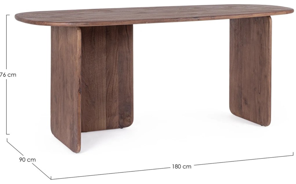 BIZZOTTO Jídelní stůl NAYANA hnědý 180x90 cm 0747006