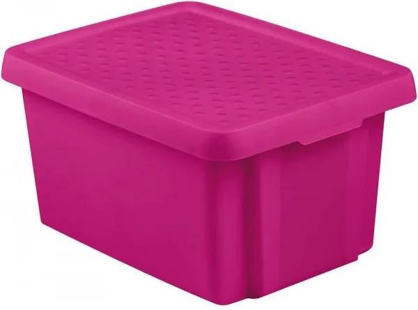 Úložný box s víkem 16L - fialový CURVER OEM R41135