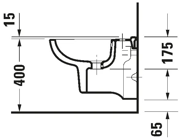 Duravit 22371500002 - Závěsný bidet D-CODE keramika/lesklá bílá