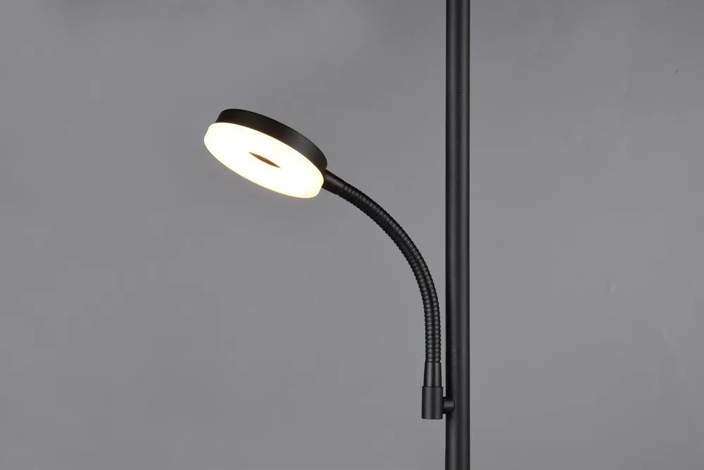 Černá LED stojací lampa (výška 178 cm) Specter – Reality