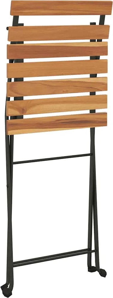 Skládací židle 6 ks, masivní teak a ocel 3152110