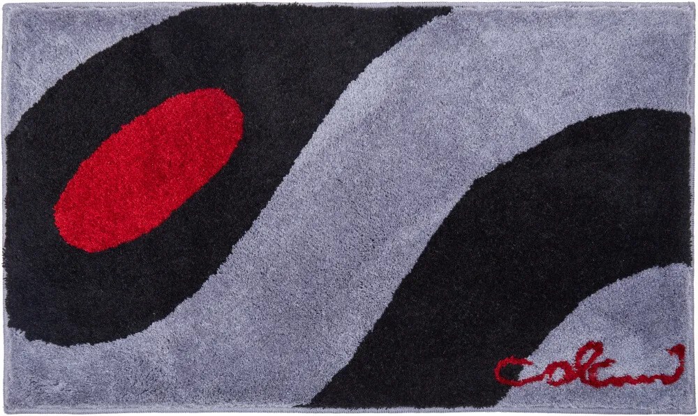 GRUND Koupelnová předložka Colani 35 světle šedá černá Rozměr: 80x140 cm