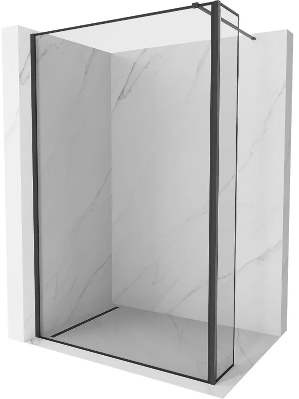 Mexen Kioto sprchová stěna Walk-in 100 x 40 cm, černý rám, černá - 800-100-212-70-70-040