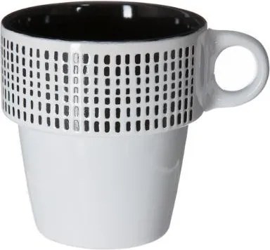 Sada porcelánových šálků na stojanu, 6 ks, 260 ml