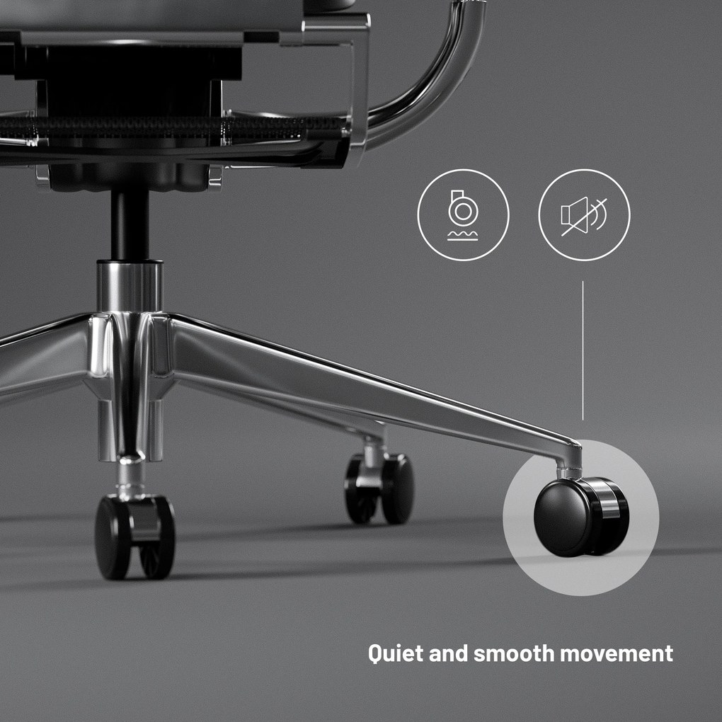 Ergonomická kancelářská židle s podnožkou Normal Size, černá: Diablo V-Master