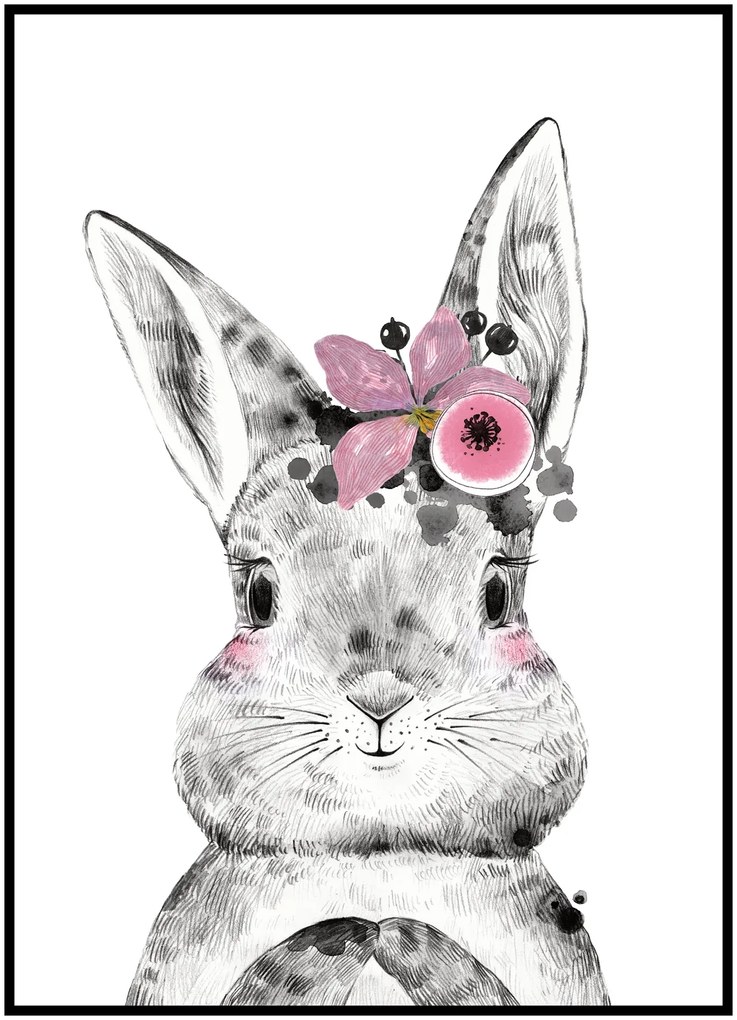 Plakát Zajíček Rozměr plakátu: 30 x 40 cm, Varianta zajíčka: Zajíček gentleman