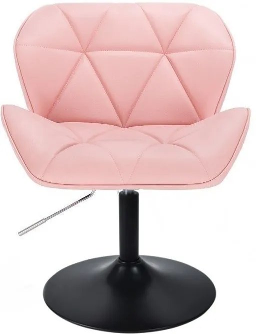 LuxuryForm Židle MILANO na černé kulaté podstavě - růžová
