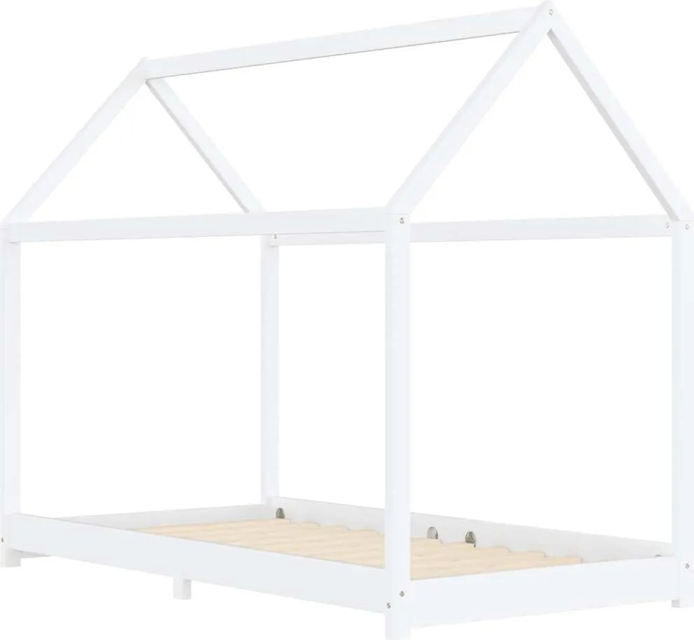 Rám dětské postele bílý masivní borové dřevo 90 x 200 cm 283351