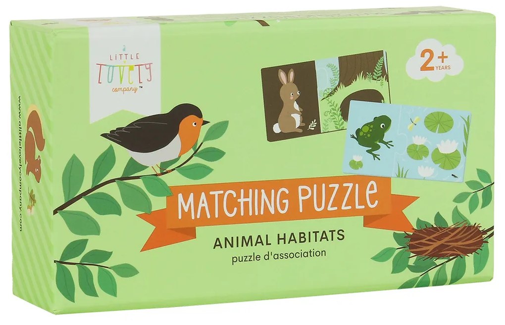 A Little Lovely Company - přiřazovací puzzle - zvířecí domečky
