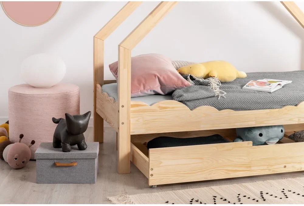 Adeko Dětská postel domeček Loca D Velikost postele: 180x70 cm Barva: dekor přírodní dřevo přírodní