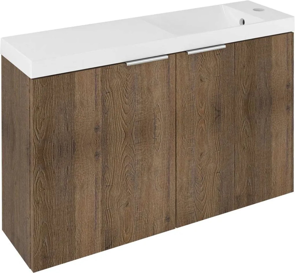Sapho Latus - Umyvadlová skříňka X 79x50x22 cm, 2x dvířka, dub sherwood LT110-SET05
