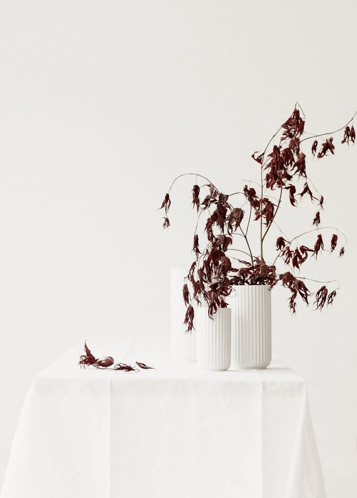 Váza Lyngby 38 cm bílá