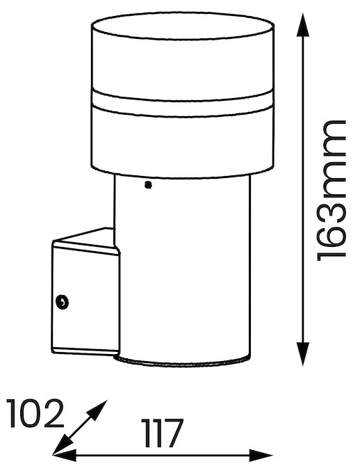 Exteriérové nástěnné svítidlo Mia, 1x plastové/černé kovové stínítko