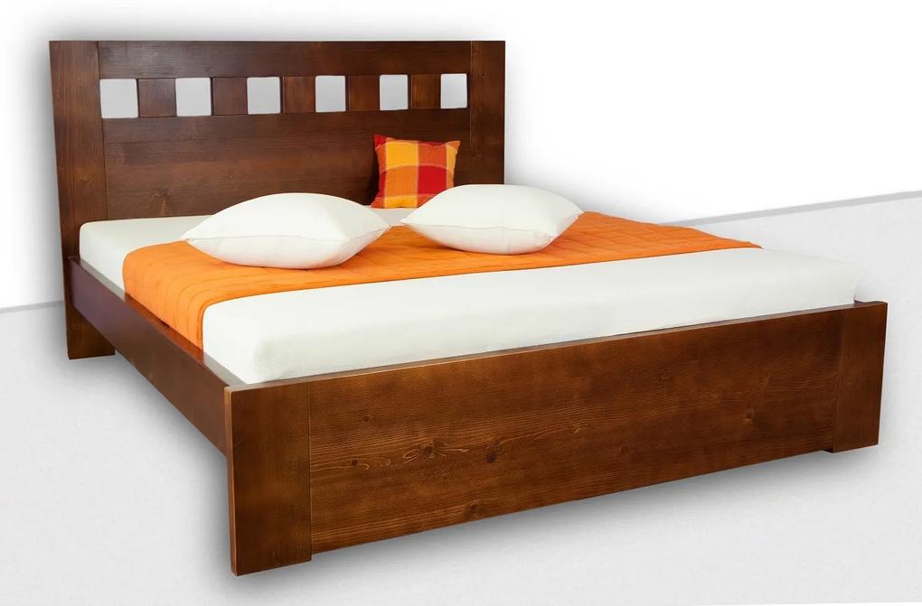 Krajča Manželská postel z masivu Vixem 160x200 cm Povrchová úprava: Barevný lak RAL, Druh dřeva: Smrk