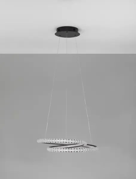 LED lustr Ginevra 48 černé