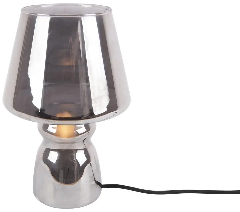 Šedá skleněná stolní lampa Leitmotiv Classic Glass, ø 16 cm