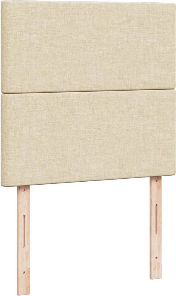 Box spring postel s matrací krémová 90x200 cm textil 3291549