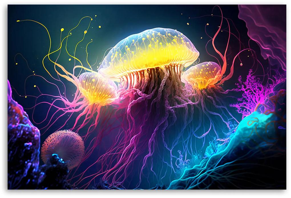 Gario Obraz na plátně Podmořské medúzy Rozměry: 60 x 40 cm