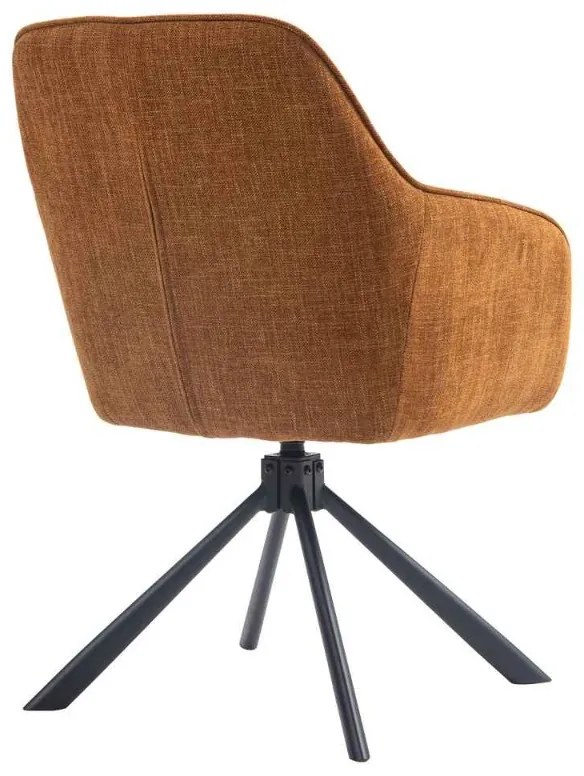 Designová otočná židle Sanjaya skořicová