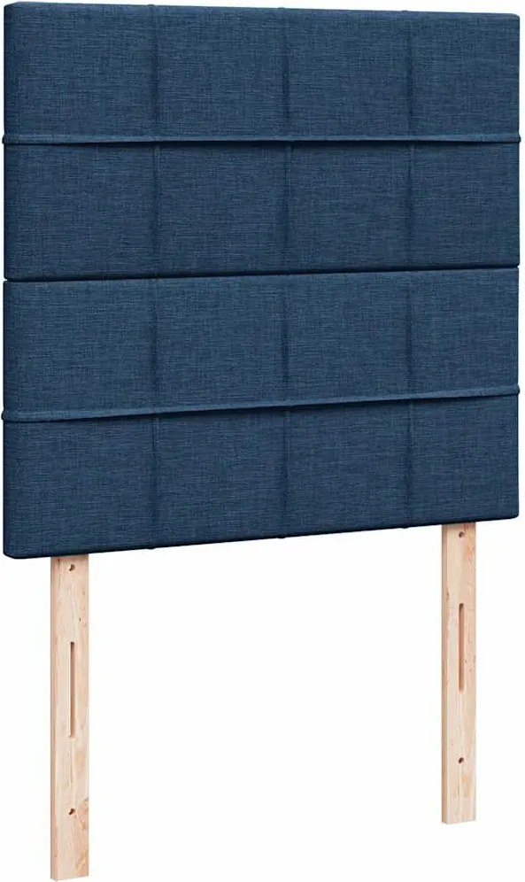 Box spring postel s matrací modrá 100 x 200 cm textil 3291973