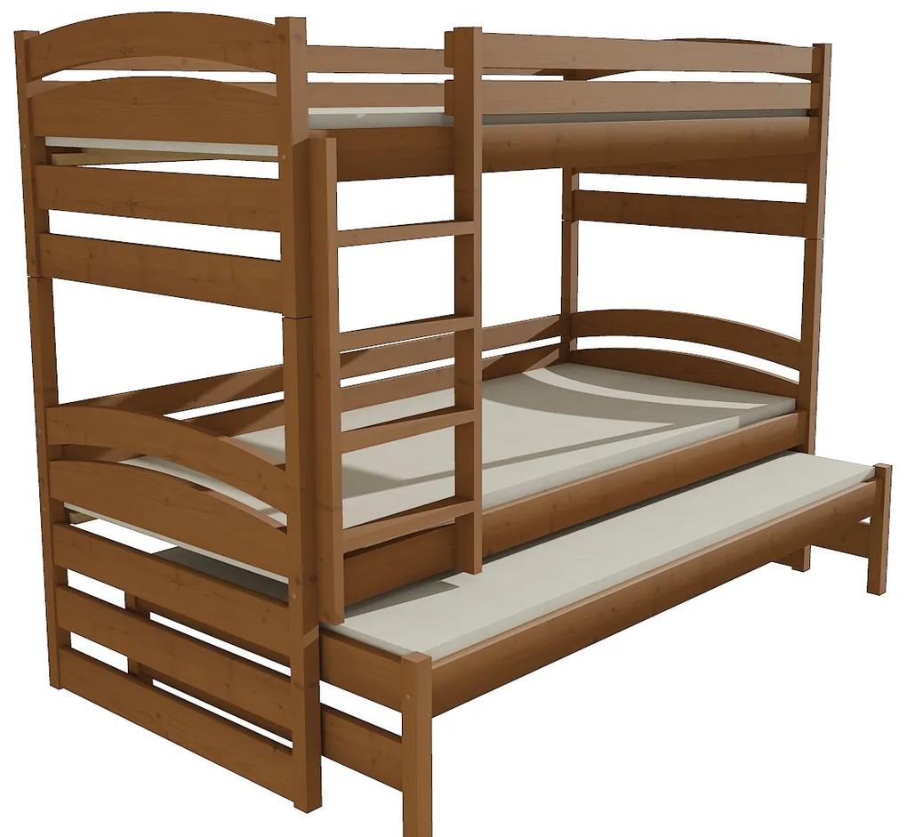 Patrová postel s výsuvnou přistýlkou PPV 020 80 x 200 cm - DUB