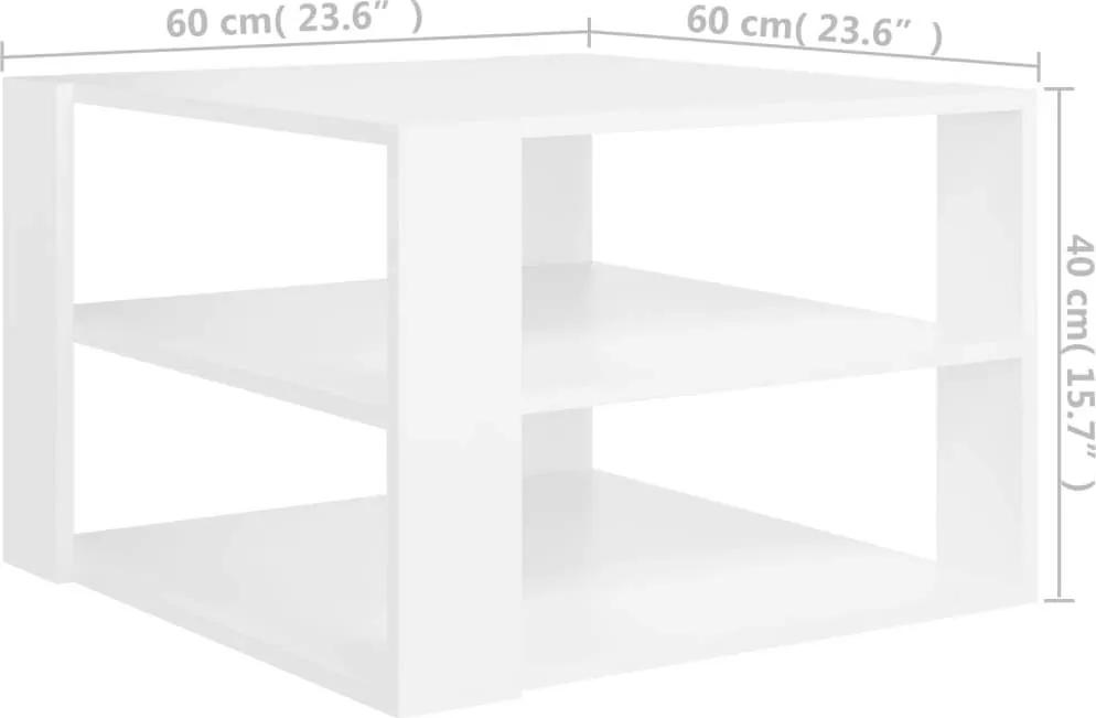vidaXL Konferenční stolek 60 x 60 x 40 cm dřevotříska [806319] Barva: kouřový dub