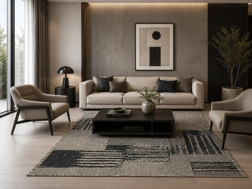 Oriental Weavers, Kusový koberec SISALO/DAWN 706/J48H – na ven i na doma, 240x340, šedá, chodba / předsíň