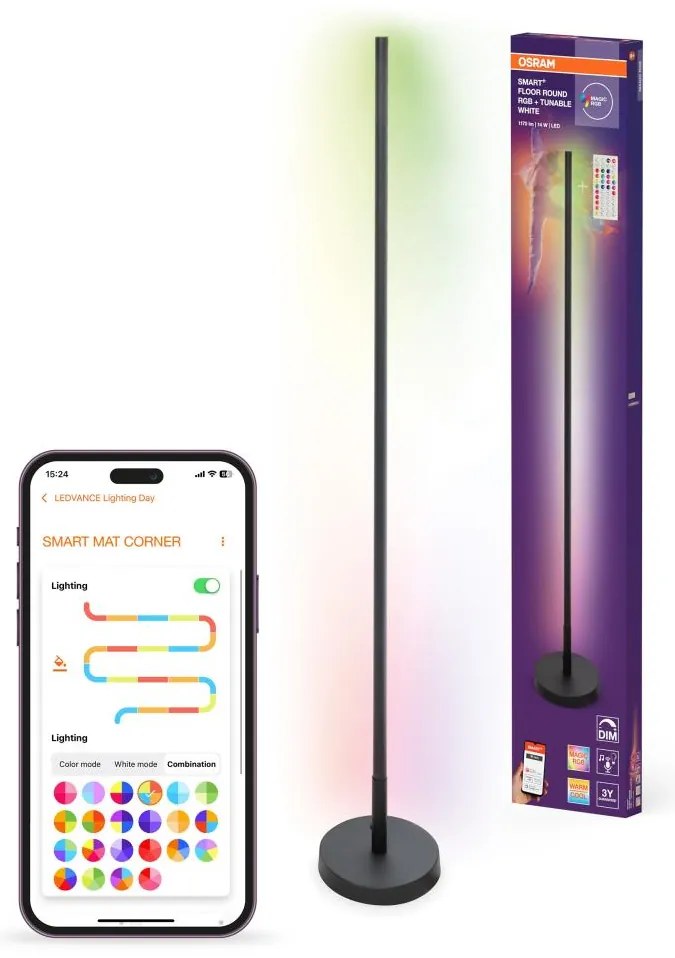 Osram - LED RGBW Stmívatelná stojací lampa SMART+ FLOOR LED/14W/230V Wi-Fi+DO