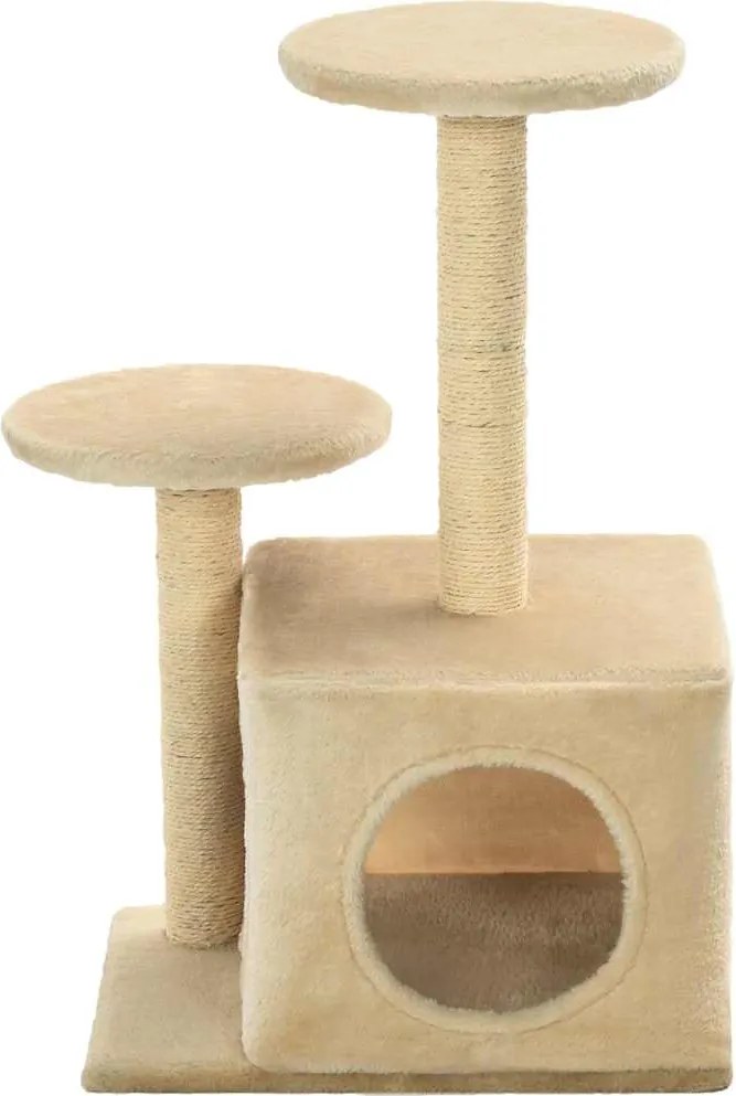 Škrabadlo pro kočky sisalové sloupky 60 cm béžové 170519