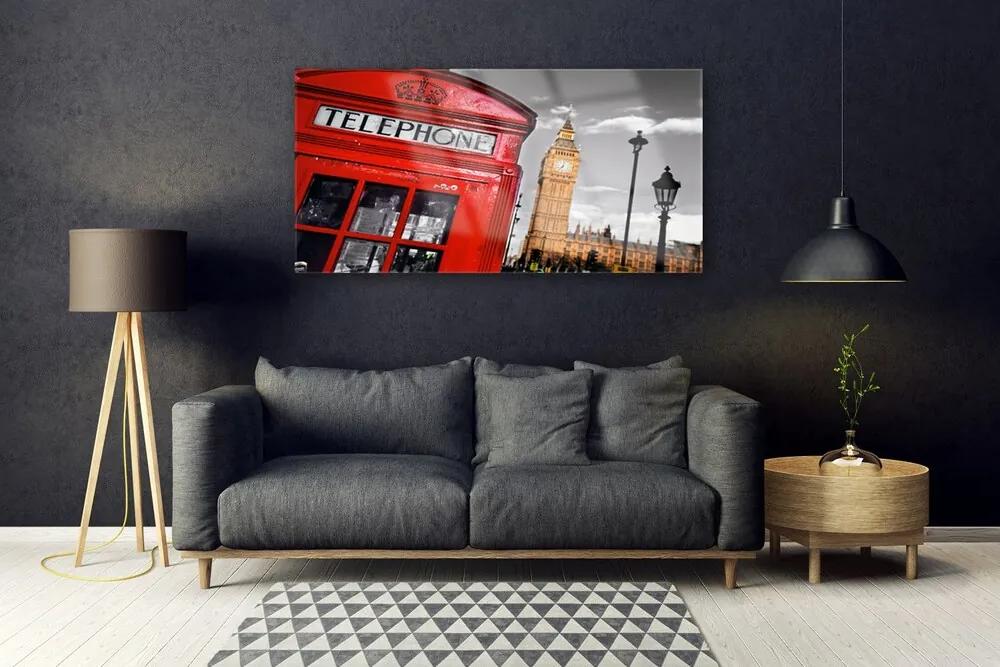 akrylový obraz Telefonní Budka Londýn 120x60 cm