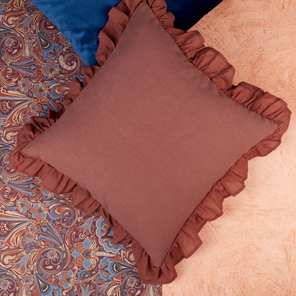 DEKORAČNÍ POVLAK NA POLŠTÁŘ TERRA COLLECTION MOROCCO2 45X45 CM CIHLOVÁ