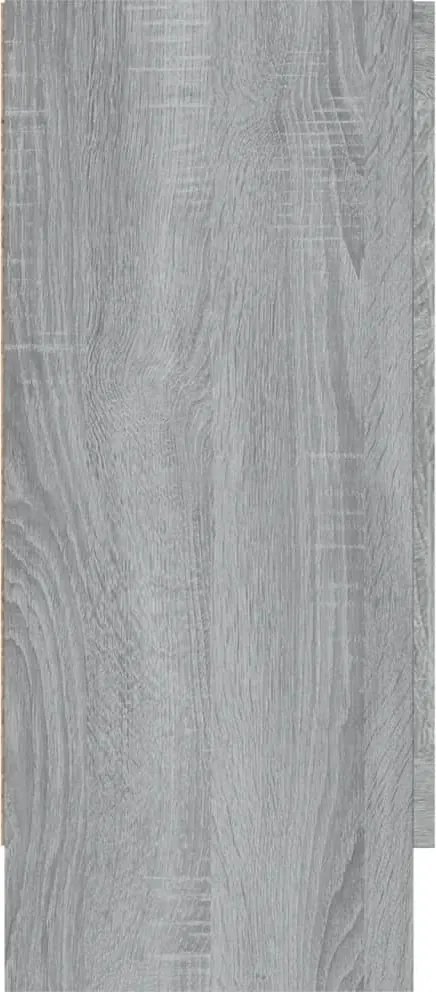 vidaXL Prosklená skříň 120x30,5x70 cm dřevotříska [815628] Barva: bílá s vysokým leskem