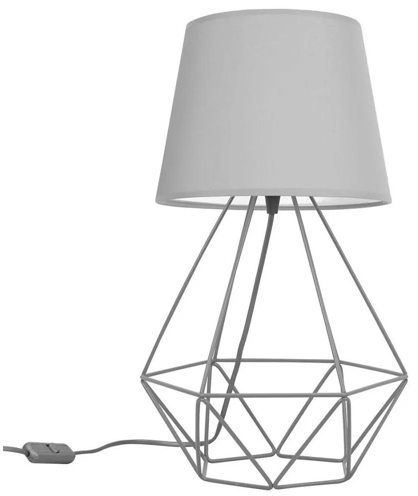 Stolní lampa MILANO, 1x textilní stínítko (výběr ze 4 barev), (výběr ze 3 barev konstrukce), D