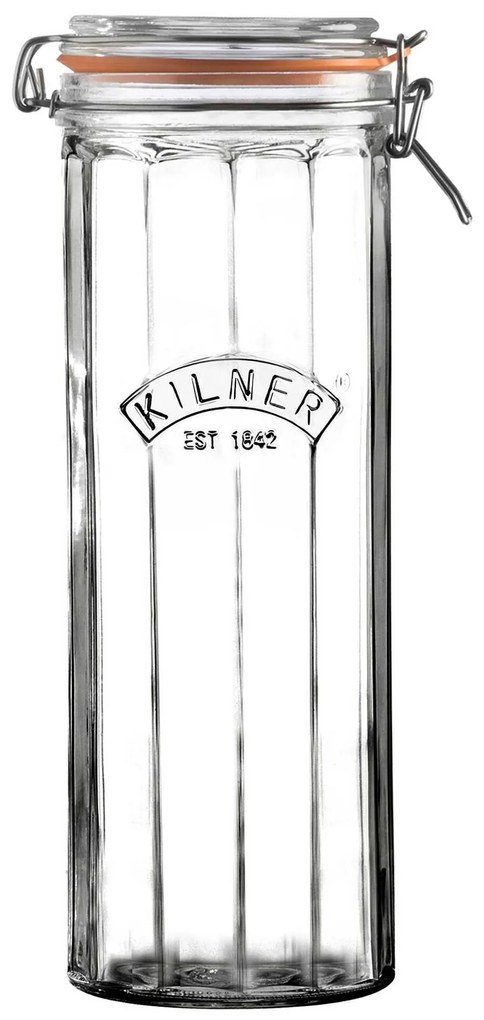 Kilner Clip Top zavařovací sklenice s klipem, fasetový design, 2,2 l, 0025.736