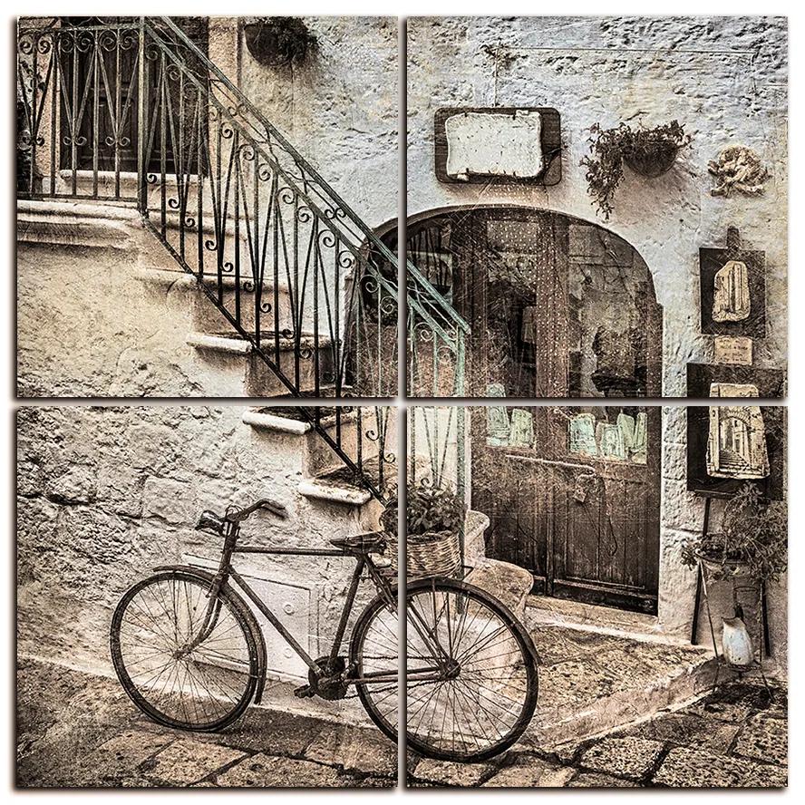 Obraz na plátně - Stará ulice v Itálii - čtverec 3153FE (100x100 cm)