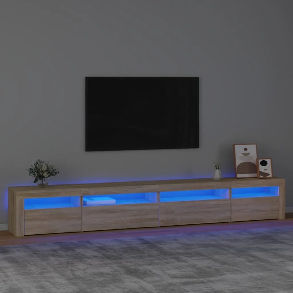 TV skříňka s LED osvětlením dub sonoma 270 x 35 x 40 cm 3152748
