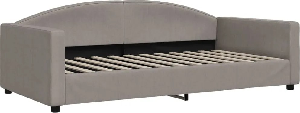 Válenda s přistýlkou a zásuvkami taupe 100 x 200 cm textil 3197232