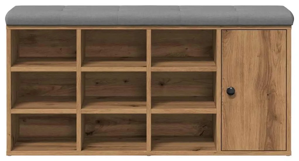 vidaXL Lavice s botníkem dub artisan 102x32x50 cm Engineered Wood