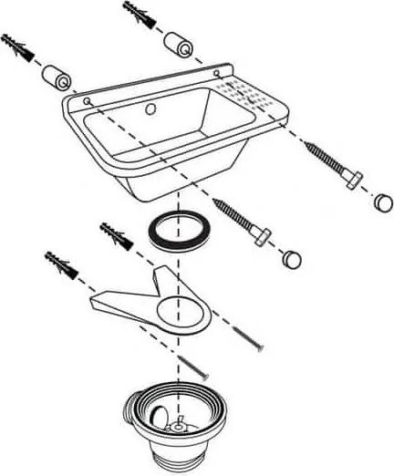 Technický dřez - závěsná výlevka ZLEW 55 (55x34 cm) Hydroland