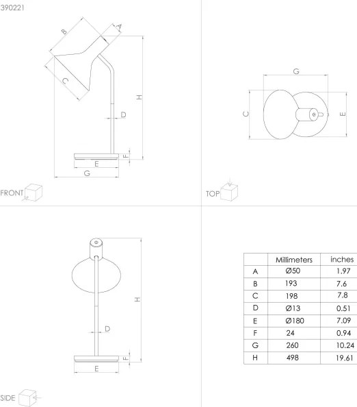 Eglo 390221 - Stolní lampa MORESCANA 1xE27/28W/230V černá