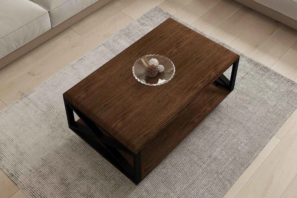 Designový konferenční stolek Kabira 98 cm ořech