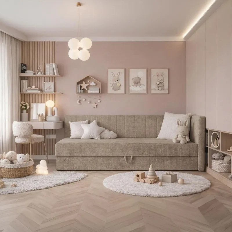 Válenda s úložným prostorem, 120x200, světle hnědá, LUIZA Kondela 0000420666