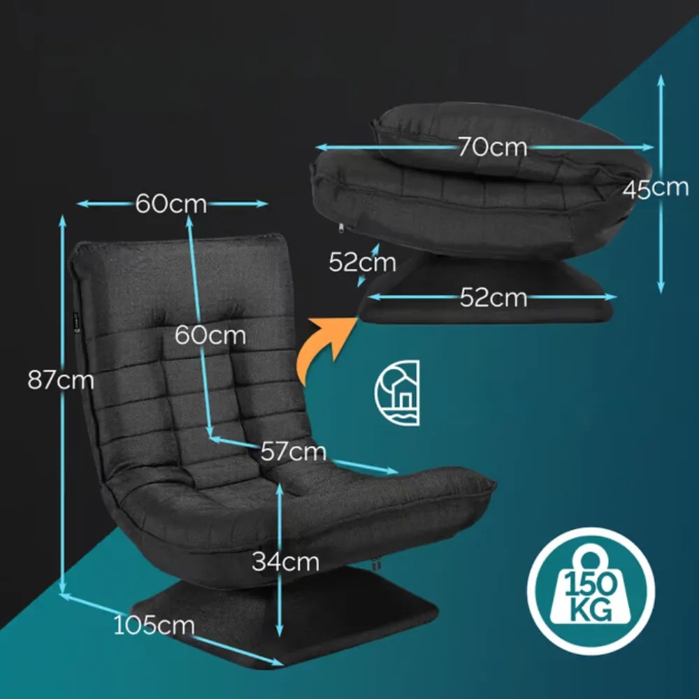 Lenoška ABERDEEN, 87x60x105cm, černá Casaria
