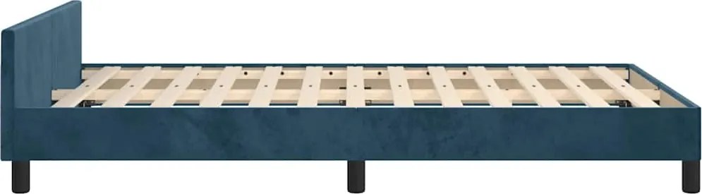 Rám postele bez matrace tmavě modrý 120 x 200 cm samet 3125810